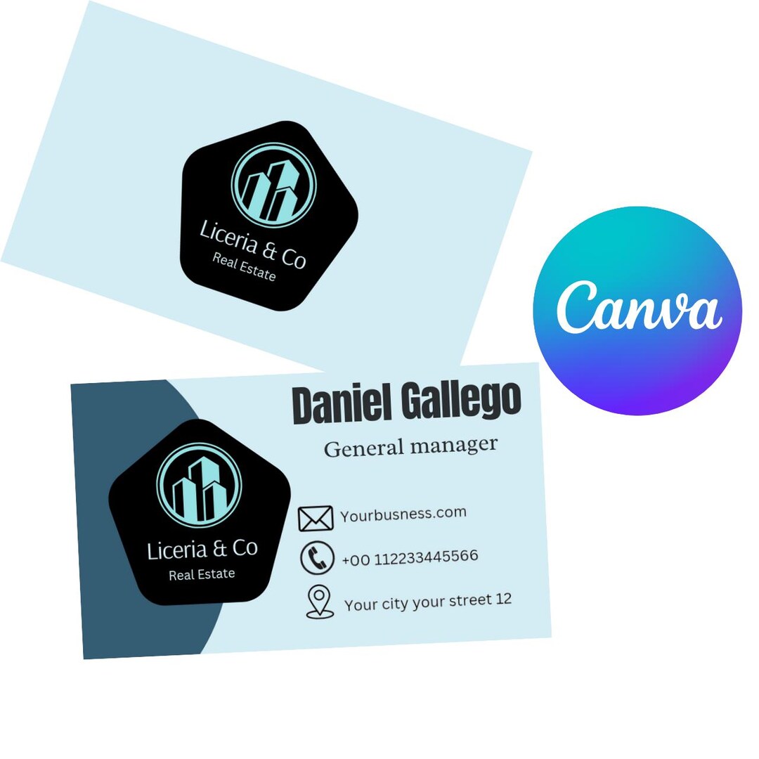 Business Card, Visiting Card, Tamplats Editable, Editing on Canva for ...