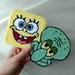 Spongebob and Squidward Punch Needle Coaster | Cartoon Characters Mug ...