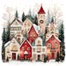 Watercolor Christmas Town Clipart: 20 Winter Village Jpgs (digital ...