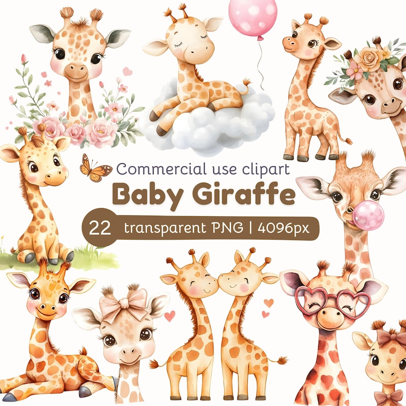 Aquarellierte giraffe - Etsy.de