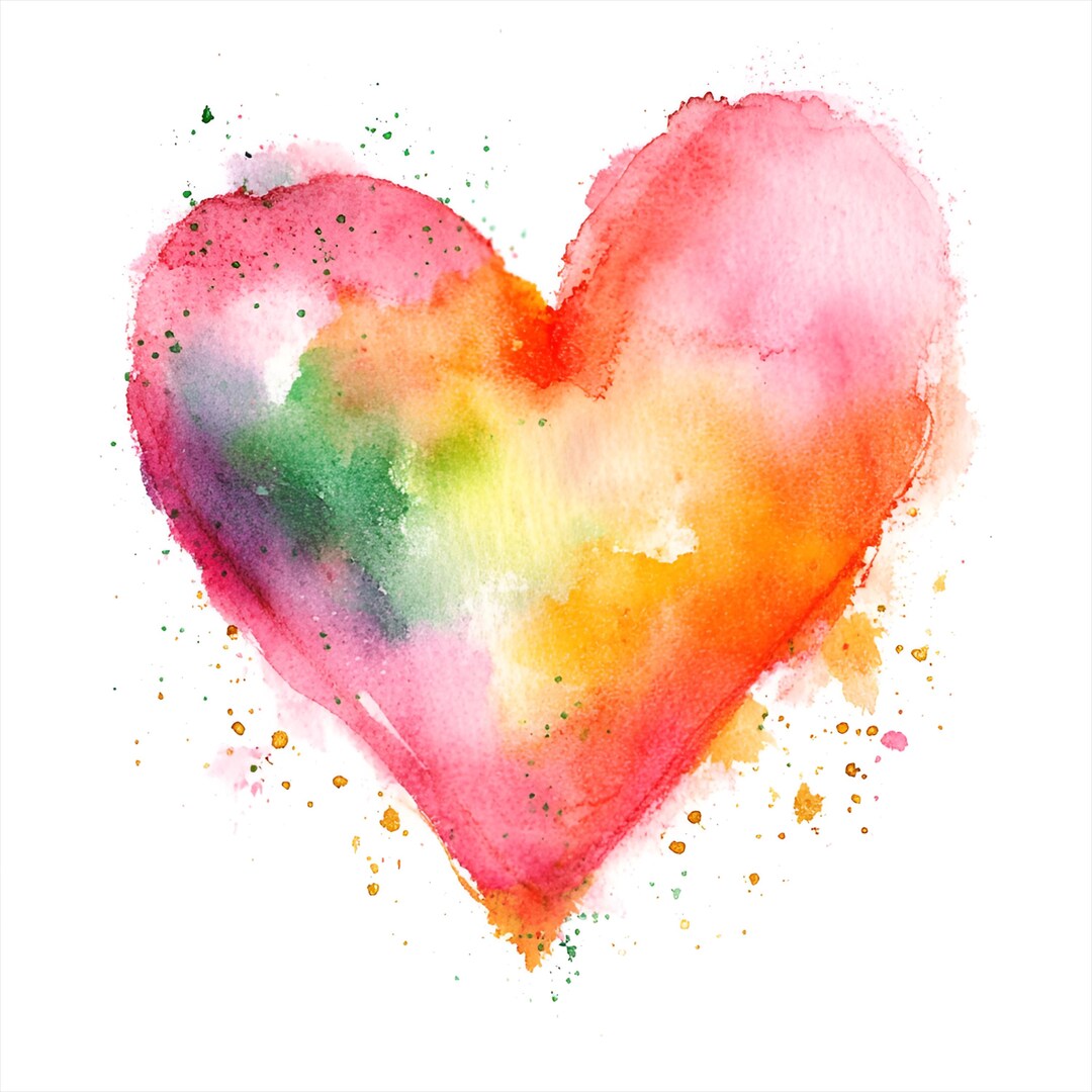Abstracte hart clipart: 20 Valentijnsdag jpg's, aquarel hart, digitale ...