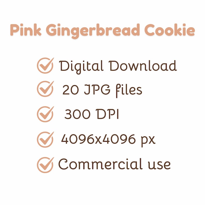 Pink Gingerbread Cookie Clipart | 20 Watercolor Christmas Cookies ...