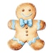 Blue Gingerbread Cookie Clipart | 22 Watercolor Christmas Cookies ...