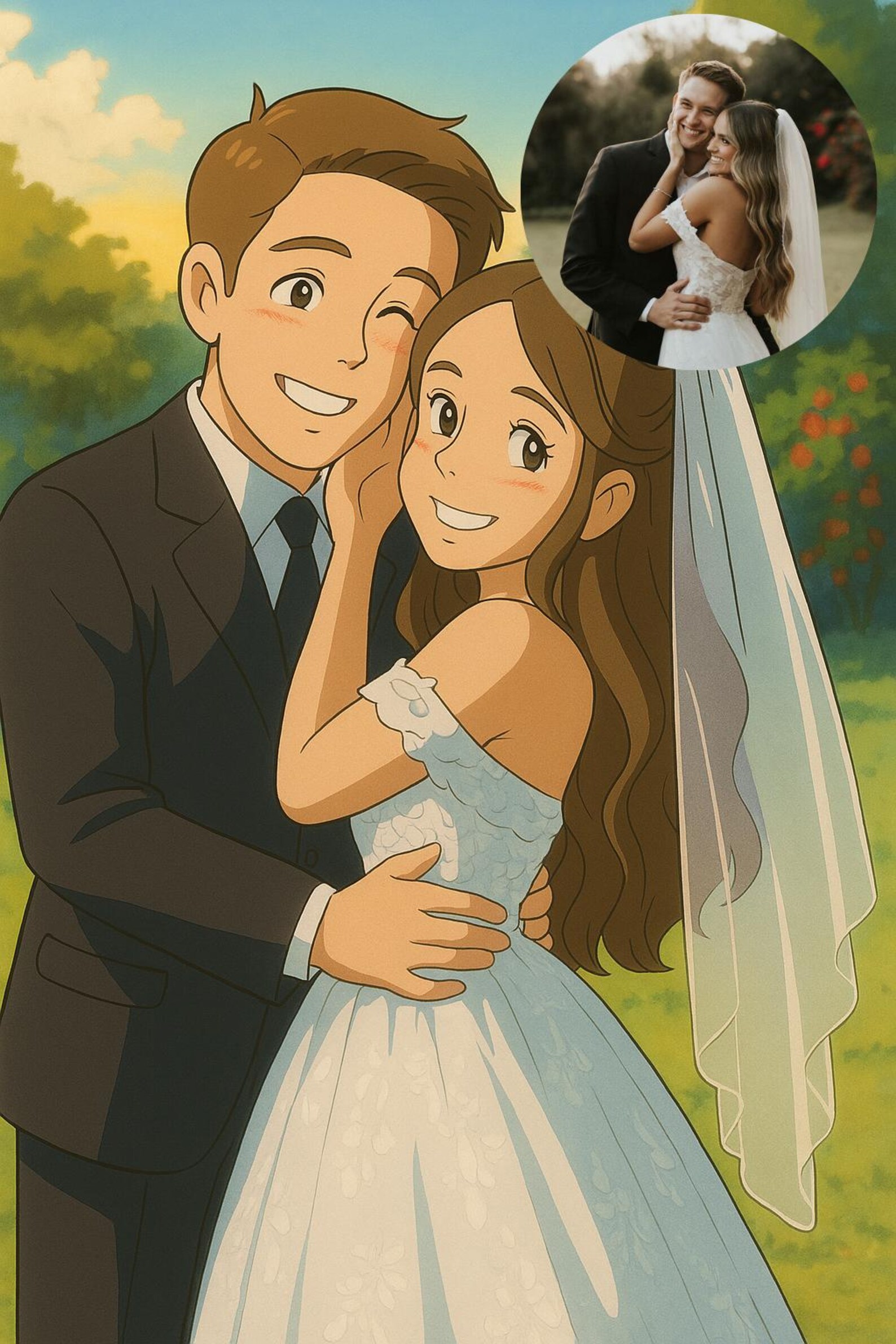 Custom Studio Ghibli Style Portrait Personalized Anime Art Family ...