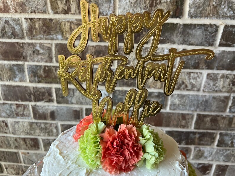 Happy Retirement Cake Topper-personalized - Etsy
