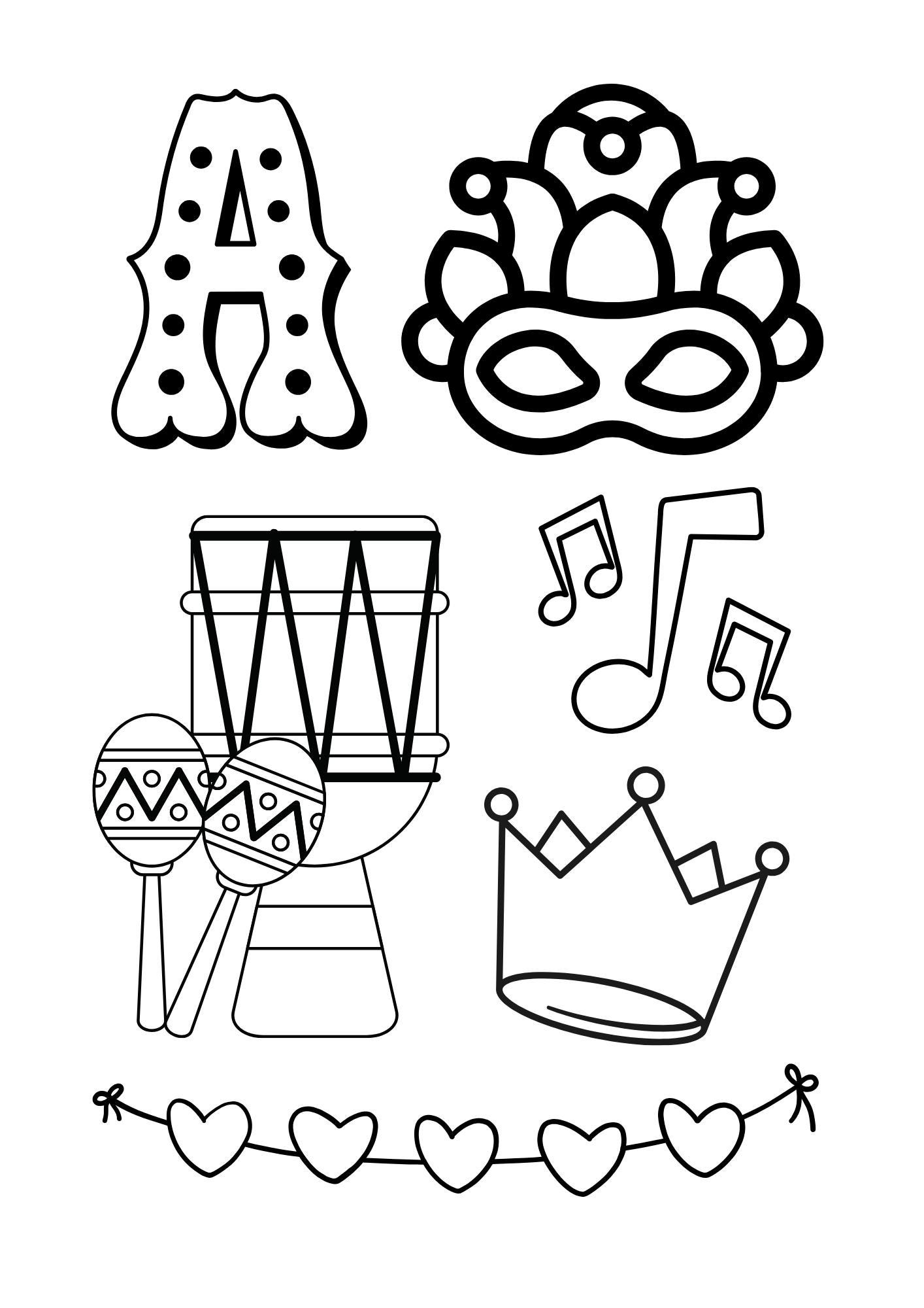 Carnival Coloring Pages for Kids - Etsy