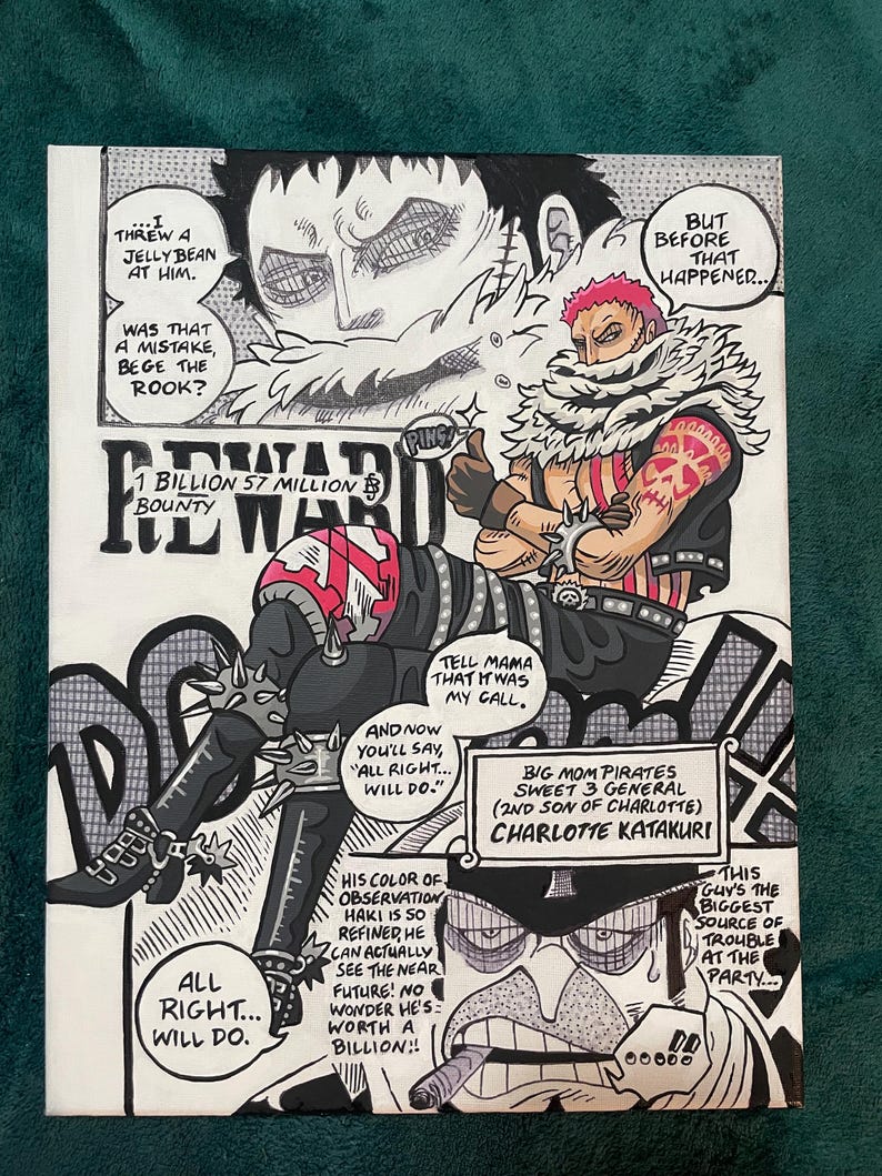 Charlotte Katakuri One Piece Panel Art Acrylic Canvas Painting - Etsy