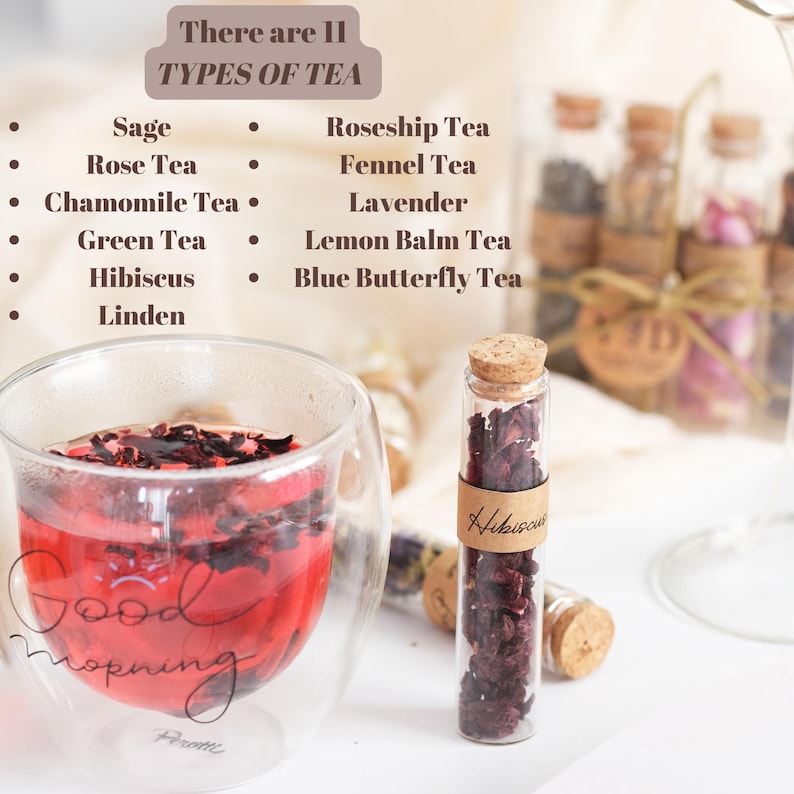 Rustic Bridal Shower Herlbal Tea Tubes Favors: Personalized Tea Party ...