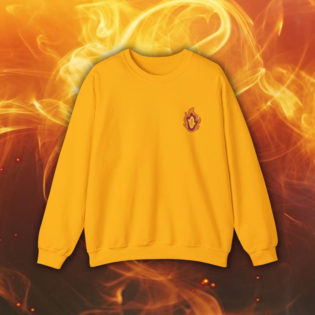 Rengoku Sword Guard Embroidered Crewneck | Demon Slayer Flame Hashira ...