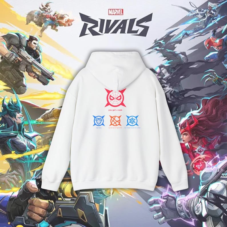 Custom Marvel Rivals Inspired Hoodie Featuring Your Mains and Username ...