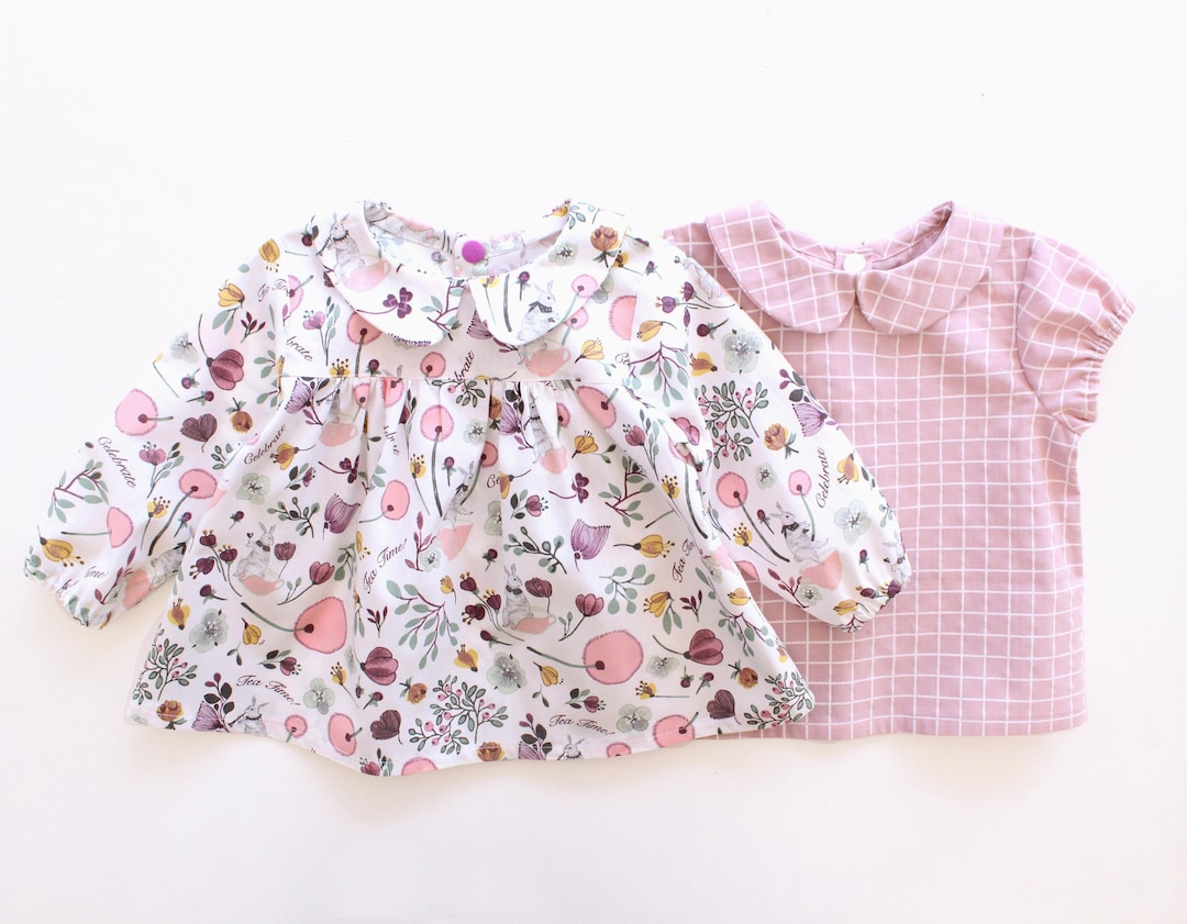 Woven Collared Girl Shirt Pattern | Newborn - 10 Years | TEATIME Baby ...