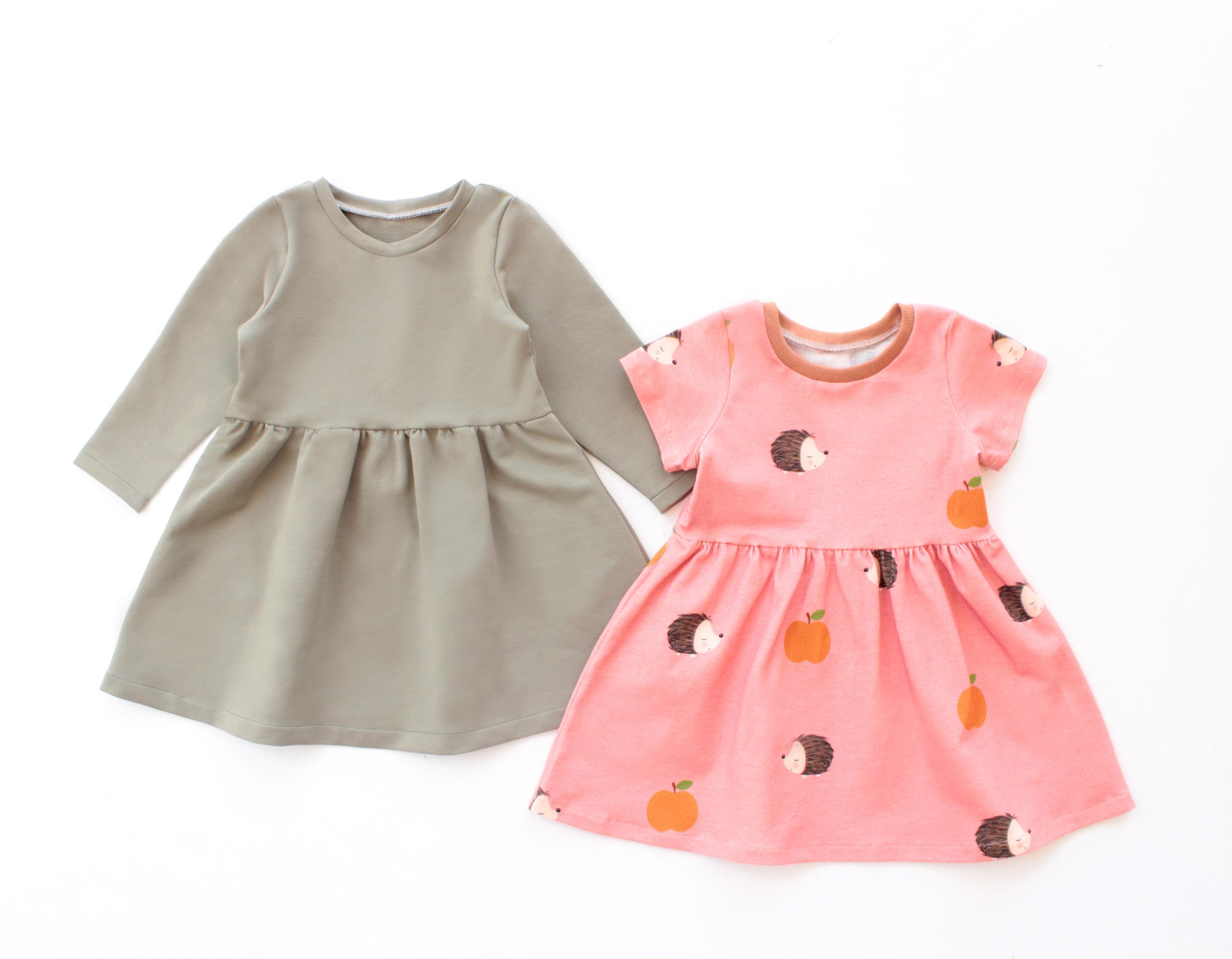 MOD Girl Dress Sewing Pattern Pdf, Long and Short Sleeve, Knit, Newborn ...