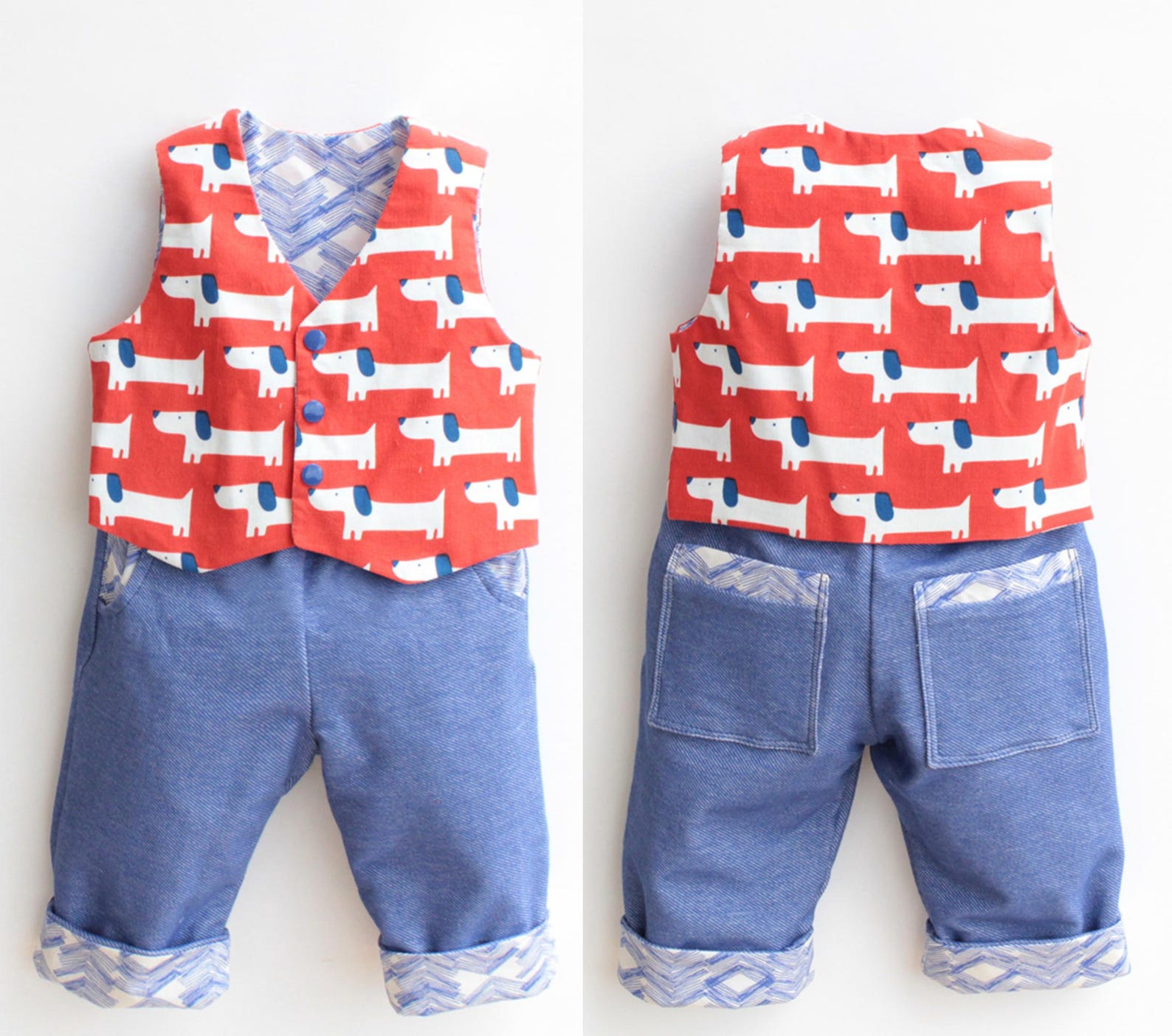 RED ROVER Kids VEST Pattern Pdf Sewing, Easy Cute, Fully Lined ...