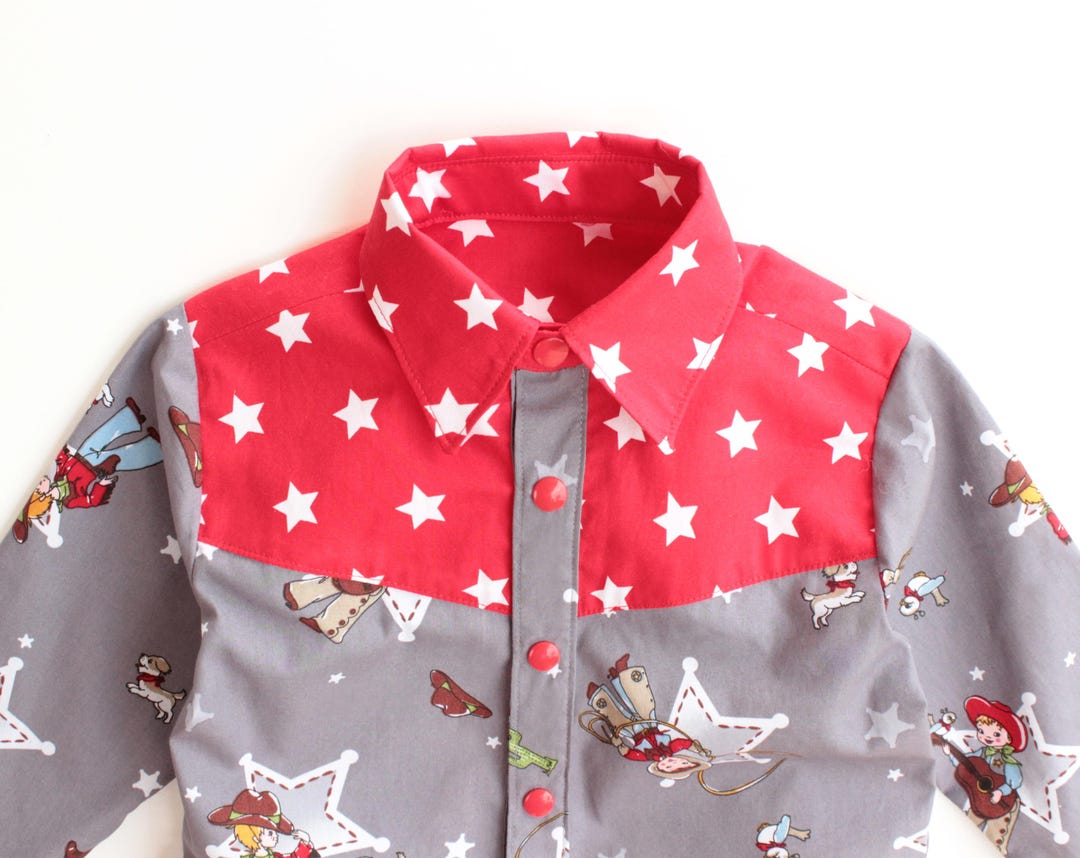 Boy Girl Shirt Pattern, YOKE Shirt PDF Pattern, Toddler Cowboy Shirt ...