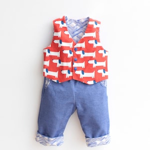 RED ROVER Kids VEST Pattern Pdf Sewing, Easy Cute, Fully Lined ...