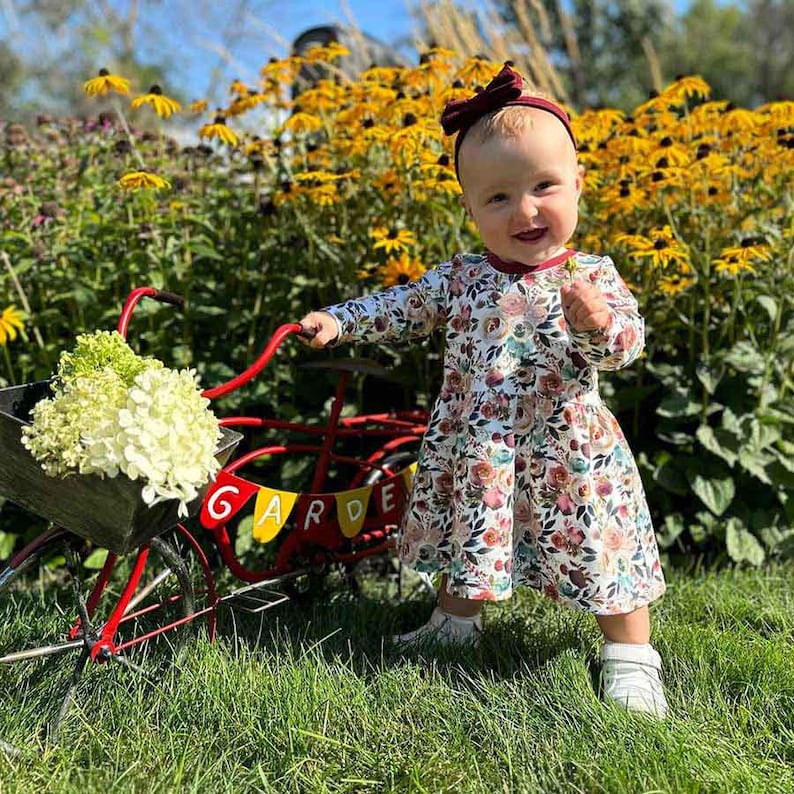 MOD Girl Dress Sewing Pattern Pdf, Long and Short Sleeve, Knit, Newborn ...