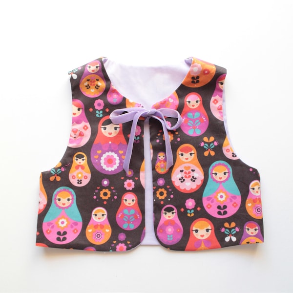 Girls Vest Pattern - Etsy