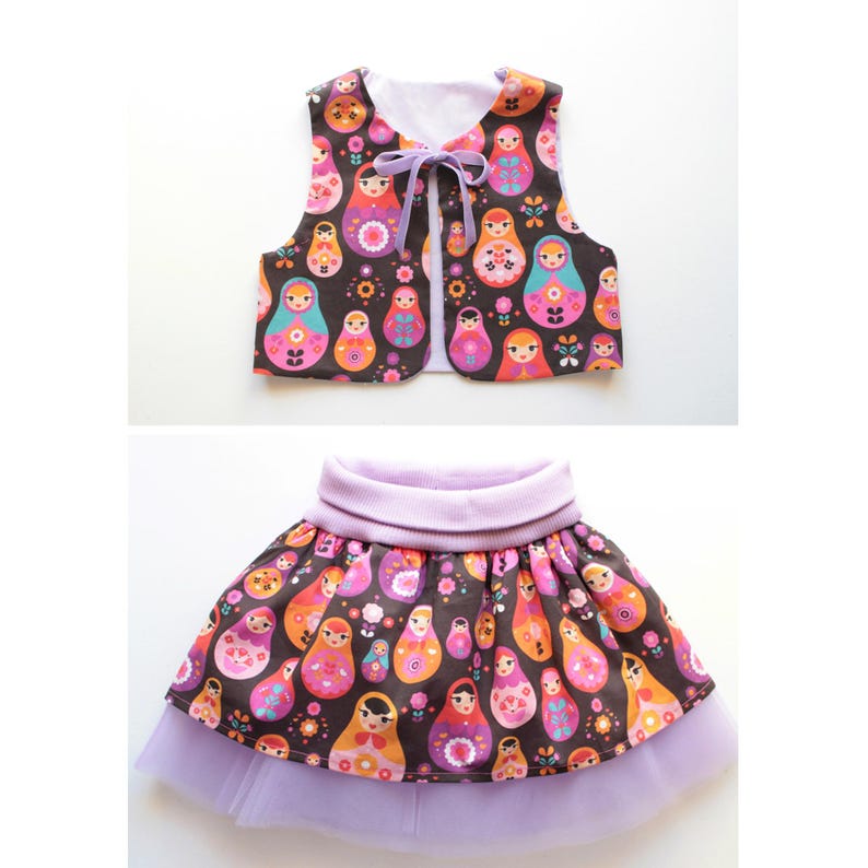 Baby Girl Vest Pattern, Pdf Sewing, Easy Reversible Vest Pattern ...