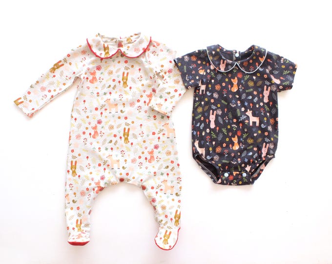 Baby Romper PDF Sewing Pattern – Peter Pan Collar & Gathered Waist ...