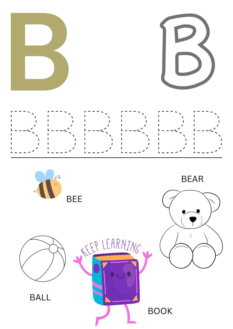 Printable Alphabet Coloring Book A-Z | Learn to Read With Phonics ...