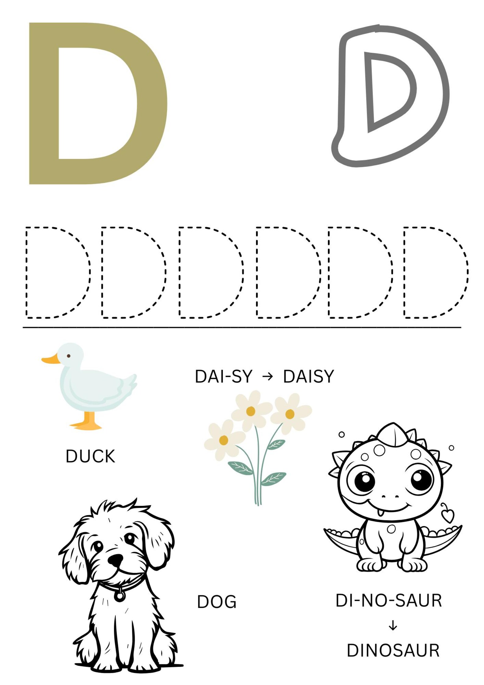 Printable Alphabet Coloring Book A-Z | Learn to Read With Phonics ...