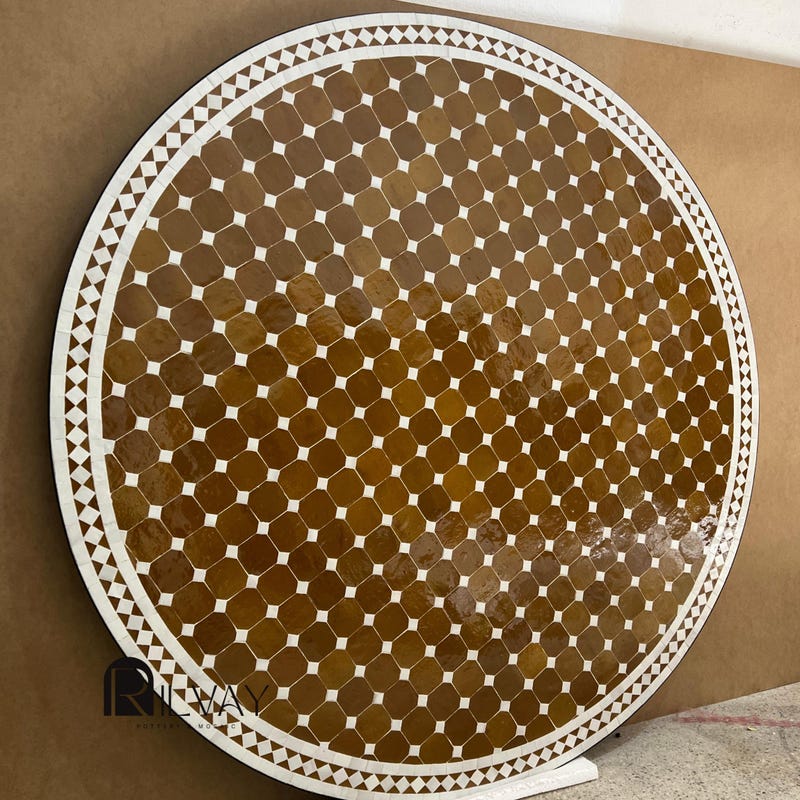 Tile Circle Table Top - Etsy