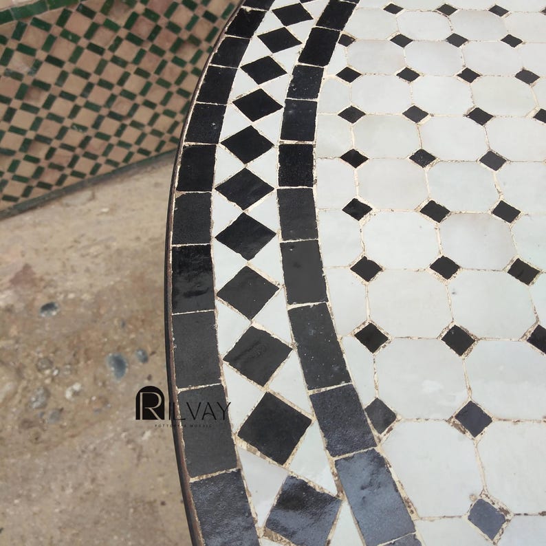 Handcrafted Moroccan Mosaic | Round Garden & Living Room Furniture ...