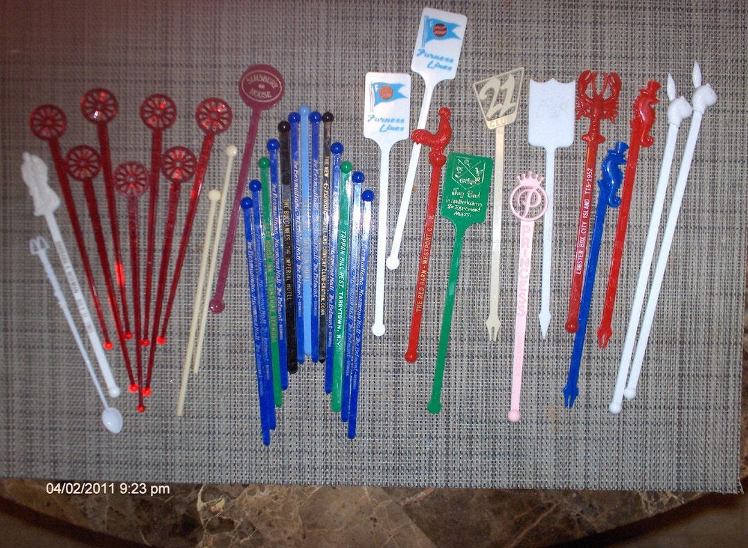 Vintage Swizzle Sticks Lot of 37 1960s 1970s - Etsy