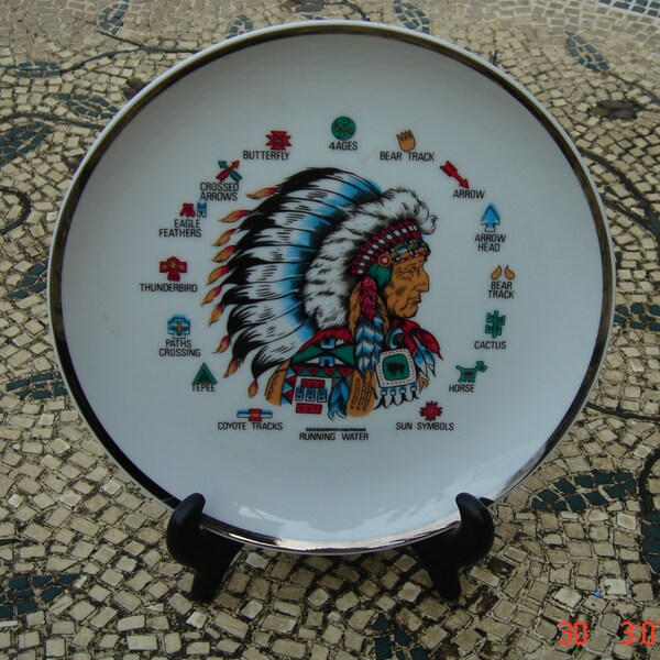 Indian Chief Plate - Etsy