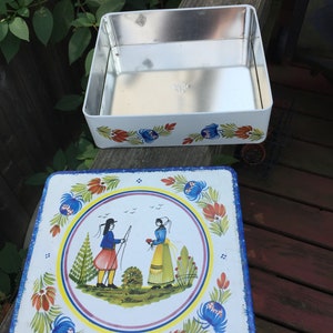 Vintage Massilly French Metal Decorated Square Tin Sweet - Etsy