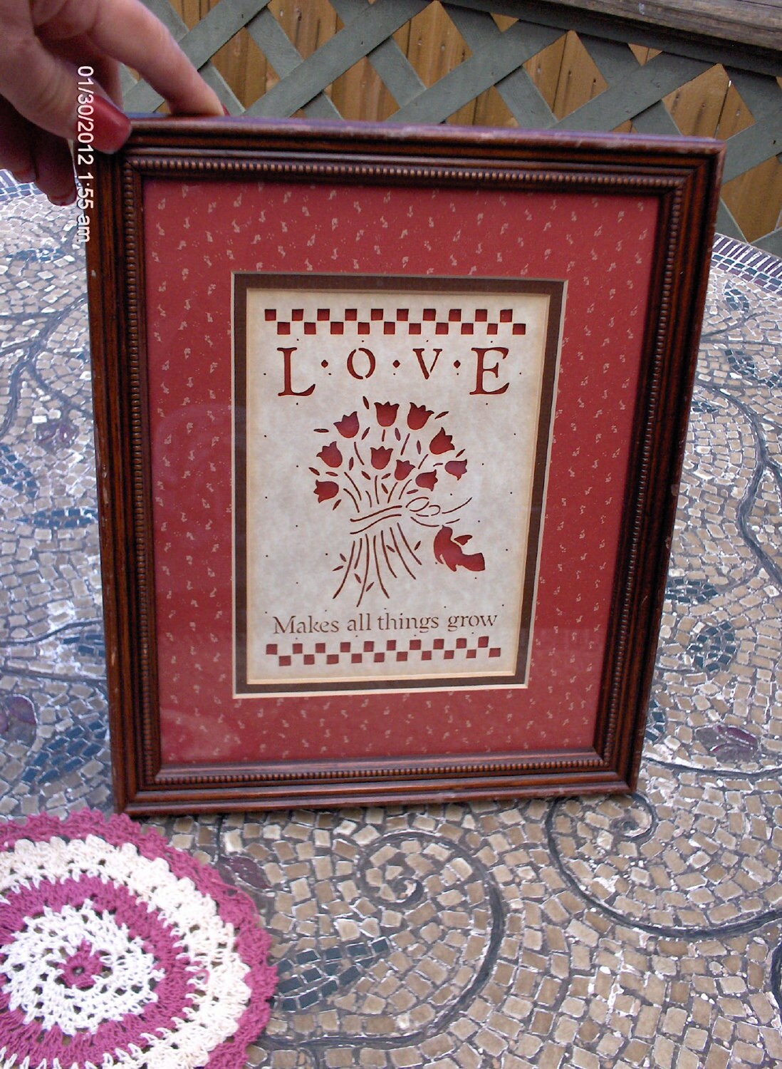 Vintage Figi Graphic Framed Cut Out Country Art - Beautiful - Etsy