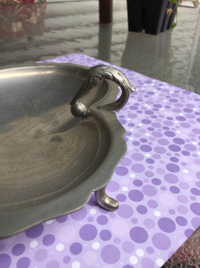 Vintage Insico Pewter Heart Shaped Footed Dish With - Etsy