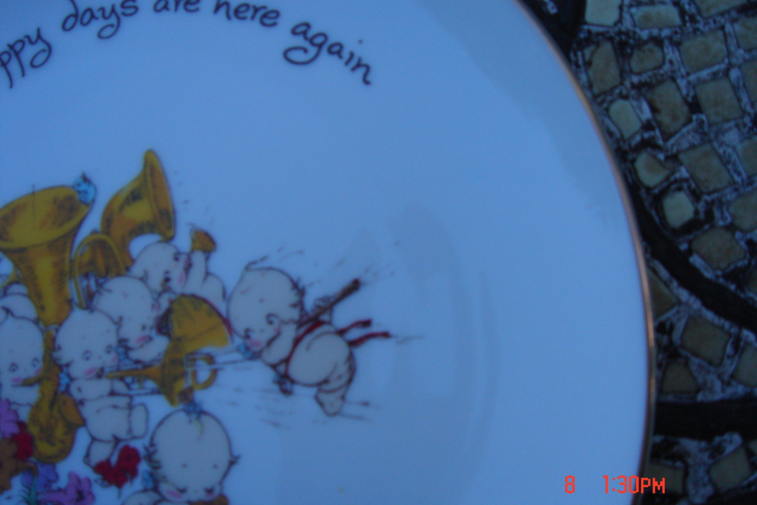 Vintage Kewpie Collectible Porcelain Display Plate Happy - Etsy