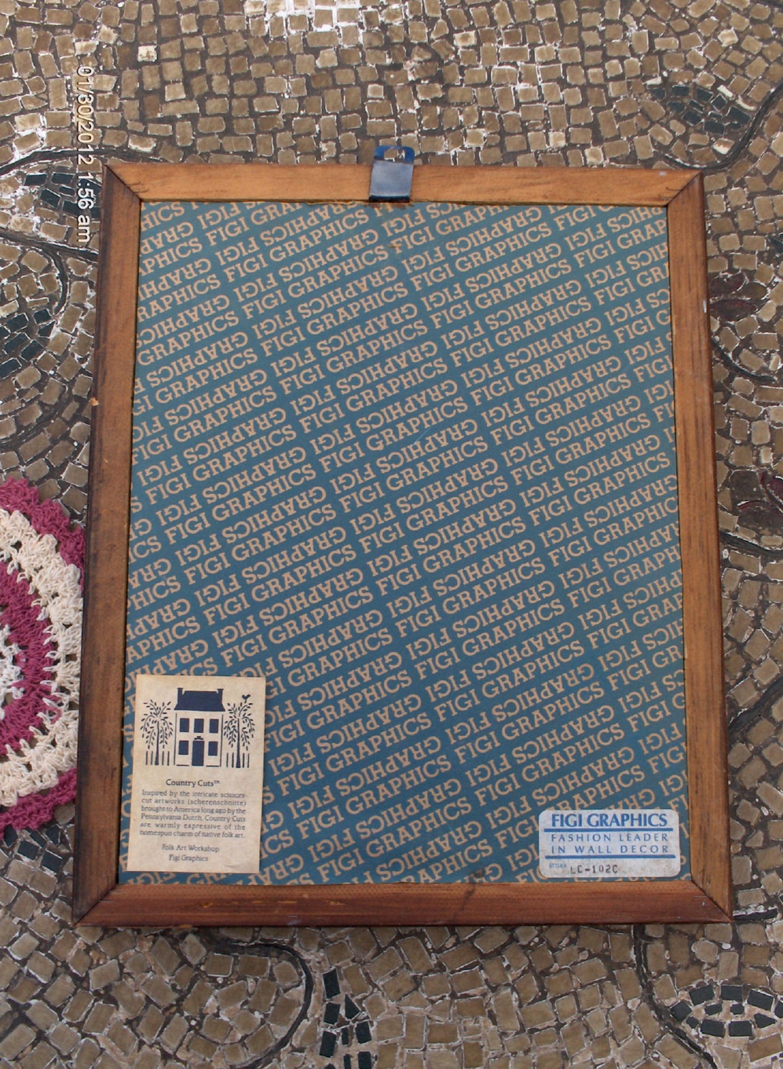 Vintage Figi Graphic Framed Cut Out Country Art - Beautiful - Etsy