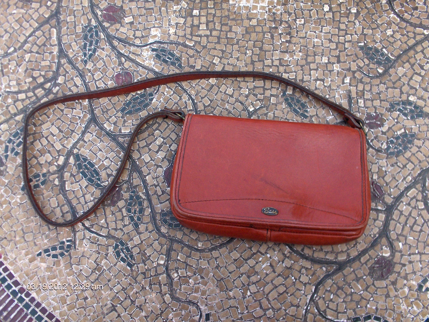 Vintage Bass Ladies Leather Handbag / Purse / Satchel / Shoulder Bag ...