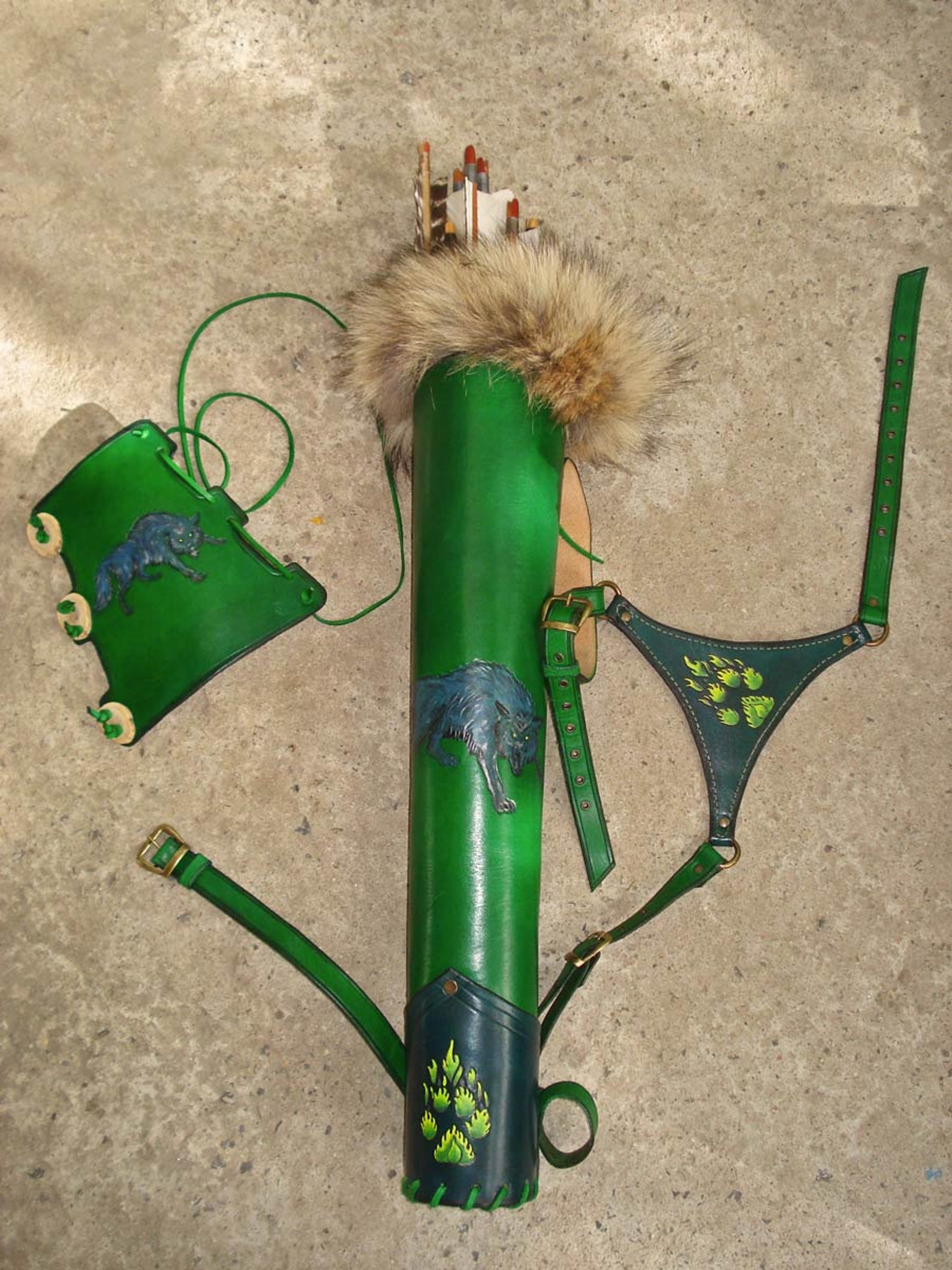 Leather Back Quiver for Broad-head Arrows With A 3-point Chest - Etsy