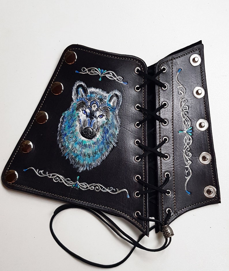 Leather Arm Guard Full Fore-arm Cover With Lacing Plus Snap - Etsy