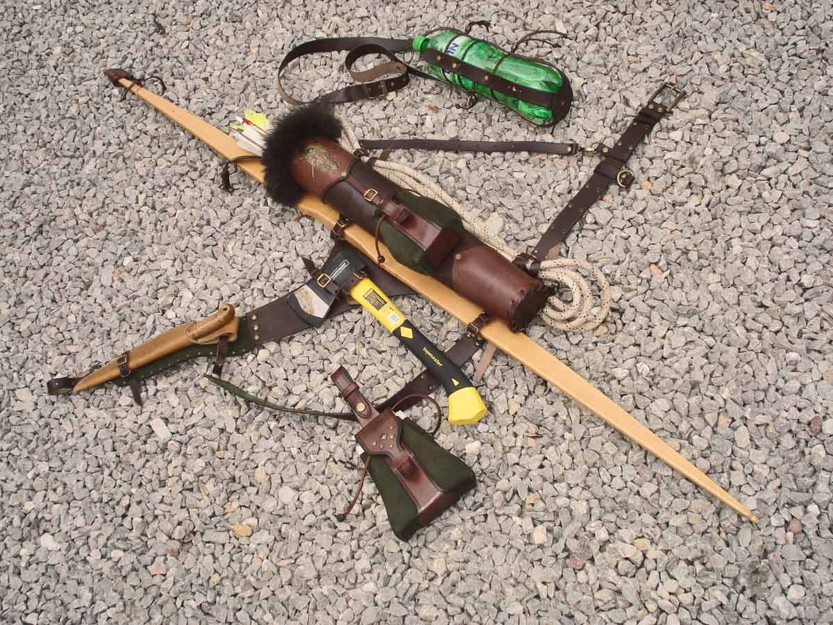 Multifunctional Tooled Leather Quiver SET Bird | Etsy