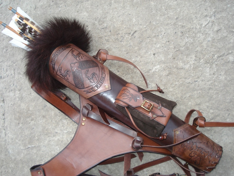 Multifunctional Leather Quiver Set rennik Holding | Etsy