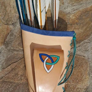 Elfish Style Leather Back Quiver Adjustable With Three Straps Harness ...