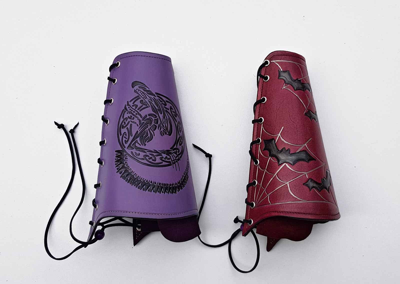 Leather Arm Guard Full Fore-arm Cover With Lacing Plus Snap - Etsy