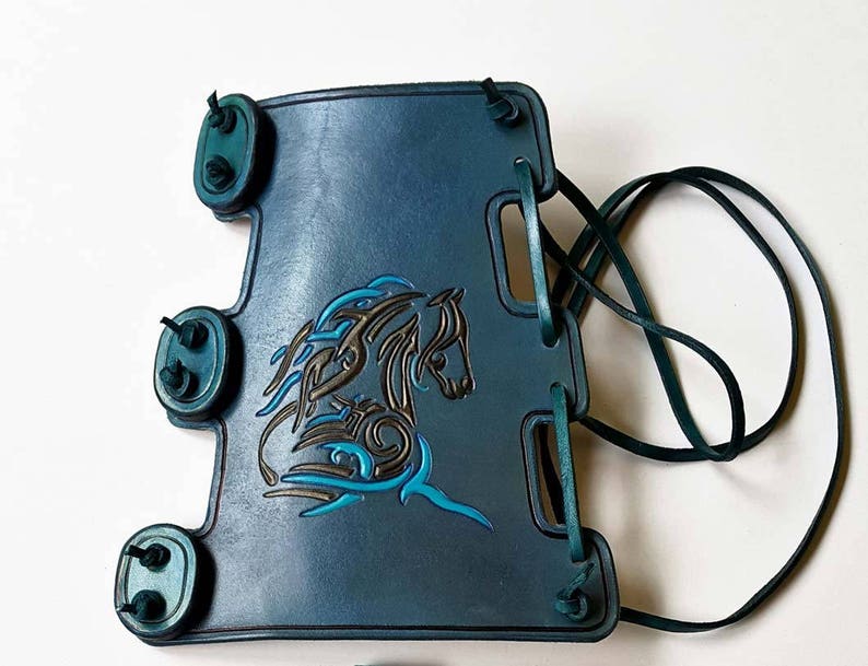 Archery Leather Arm Guard Hand Tooled | Etsy