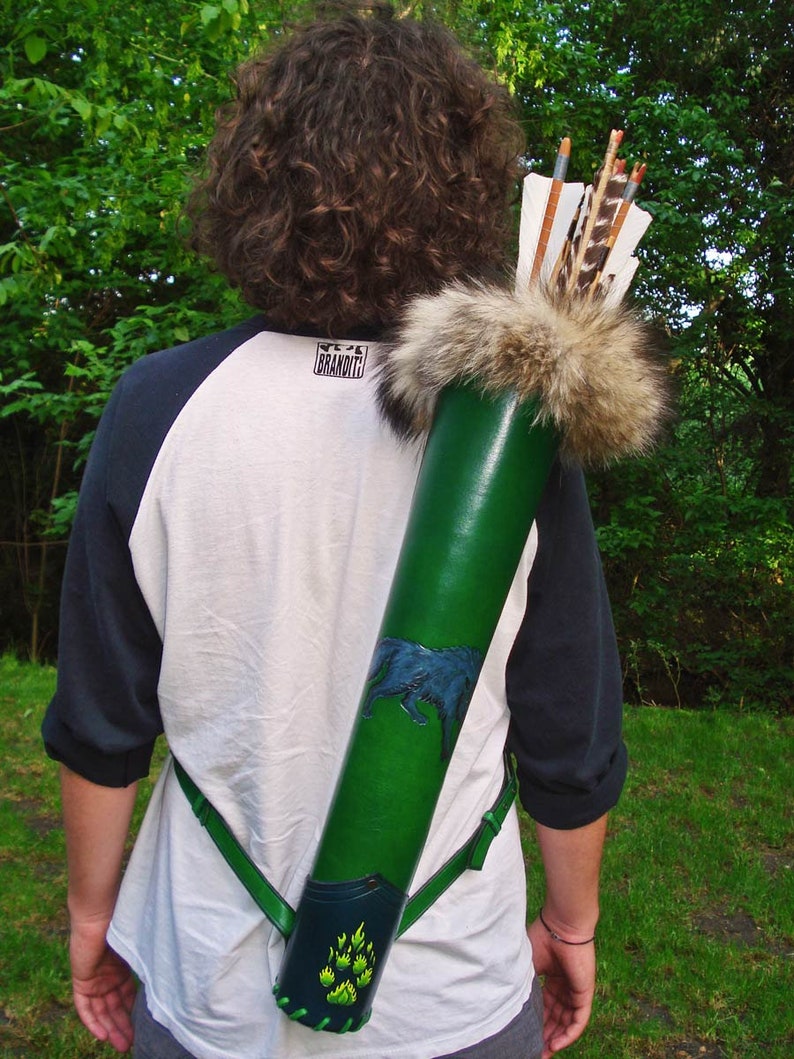 Leather Back Quiver With A 3-point Chest Pad and Adjustable Straps ...