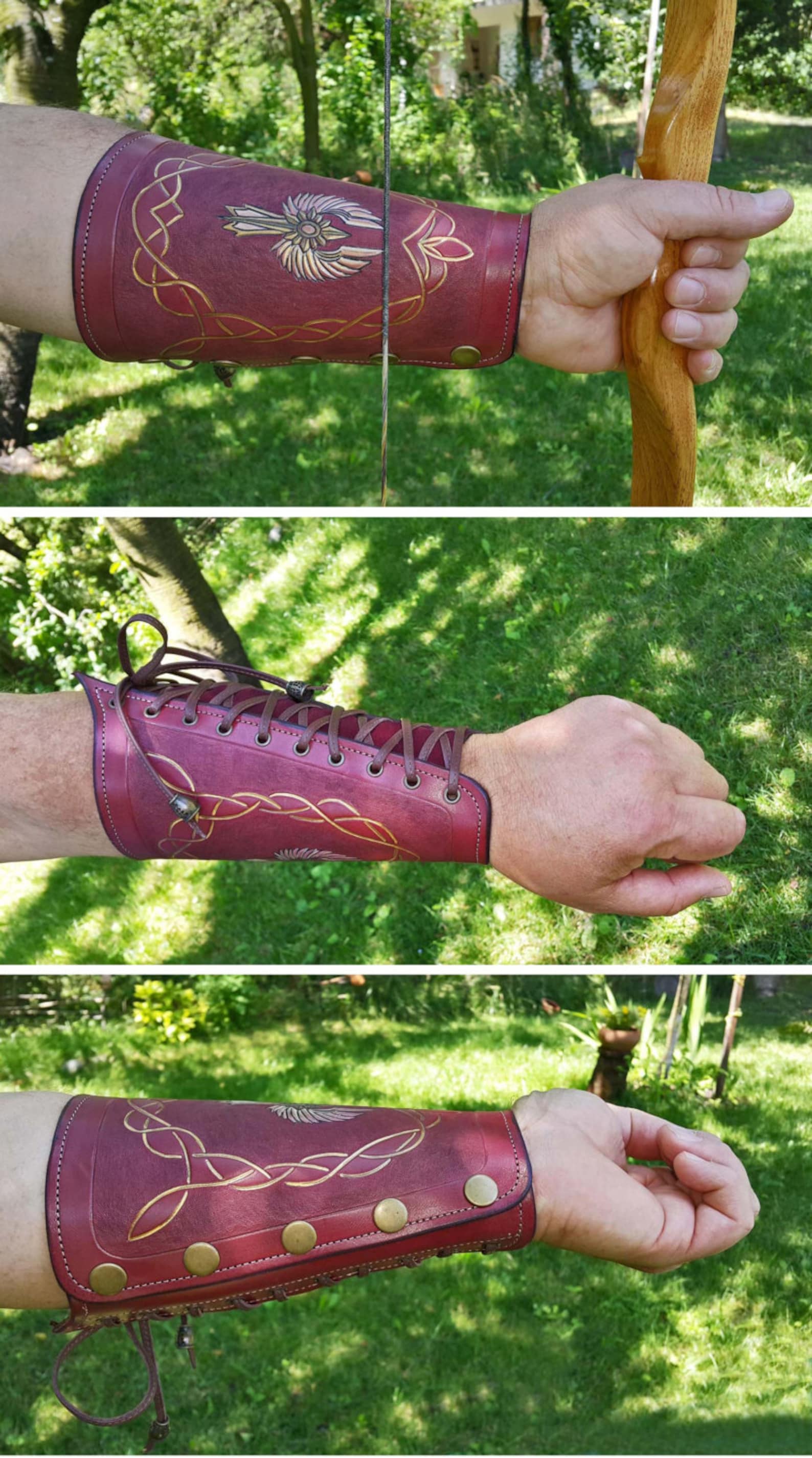 Multi-functional Leather Quiver With Two Arm Guards Two Belt | Etsy