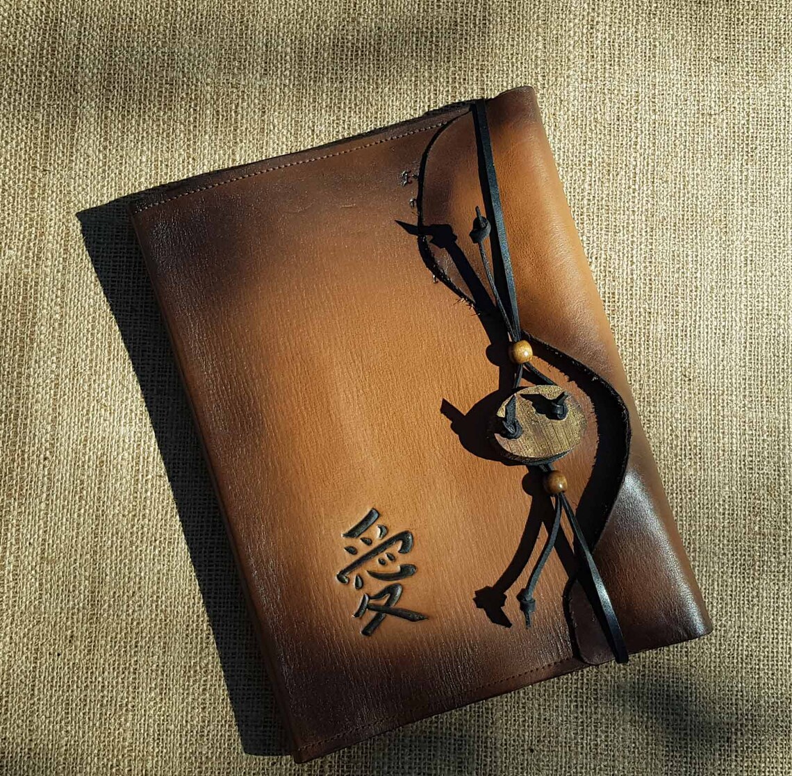 A5 Leather Book Cover Custom Design - Etsy
