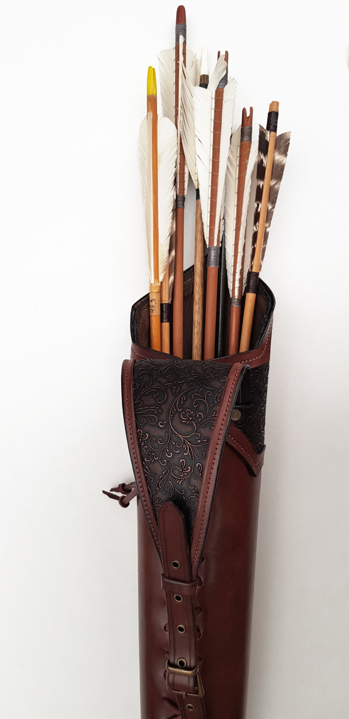 Leather Archery Quiver With 3 Strapped Harness | Etsy