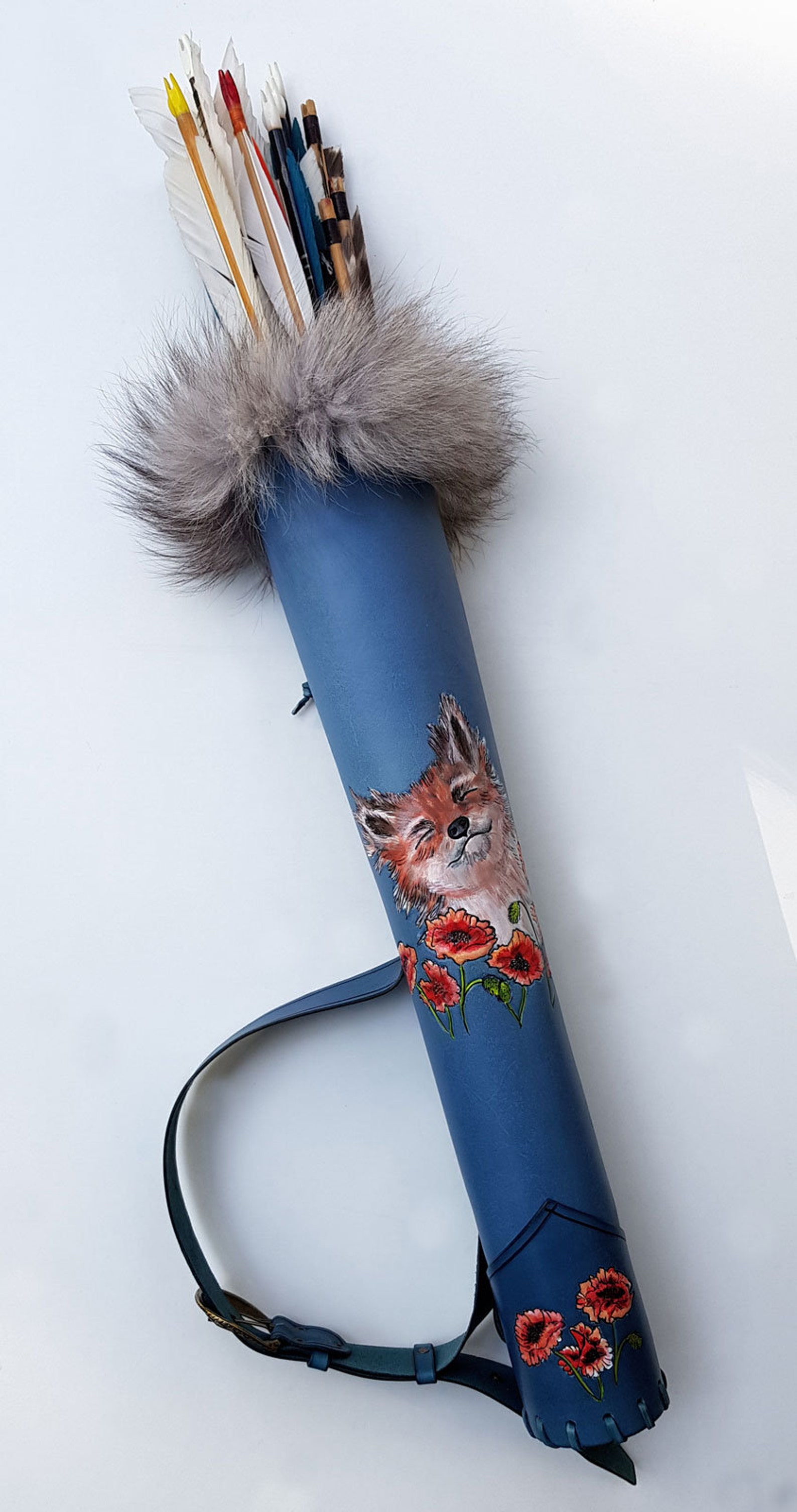 Archery Leather Back Quiver, Hand Tooled - Etsy