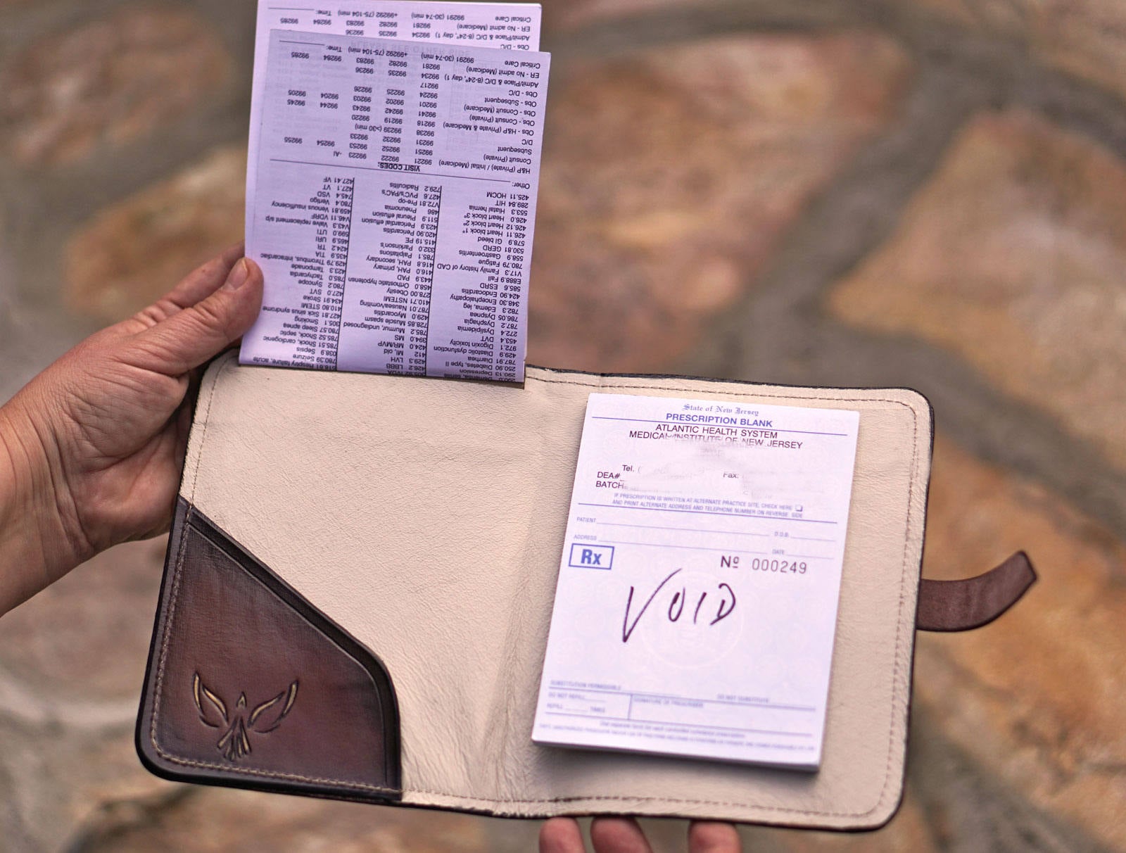 Leather Rx Cover Prescription Pad Holder for Two US Size | Etsy