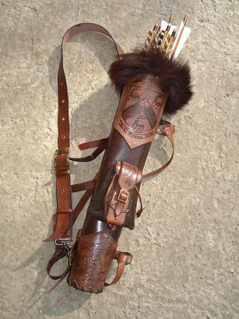 Multifunctional Leather Quiver Set rennik Holding | Etsy