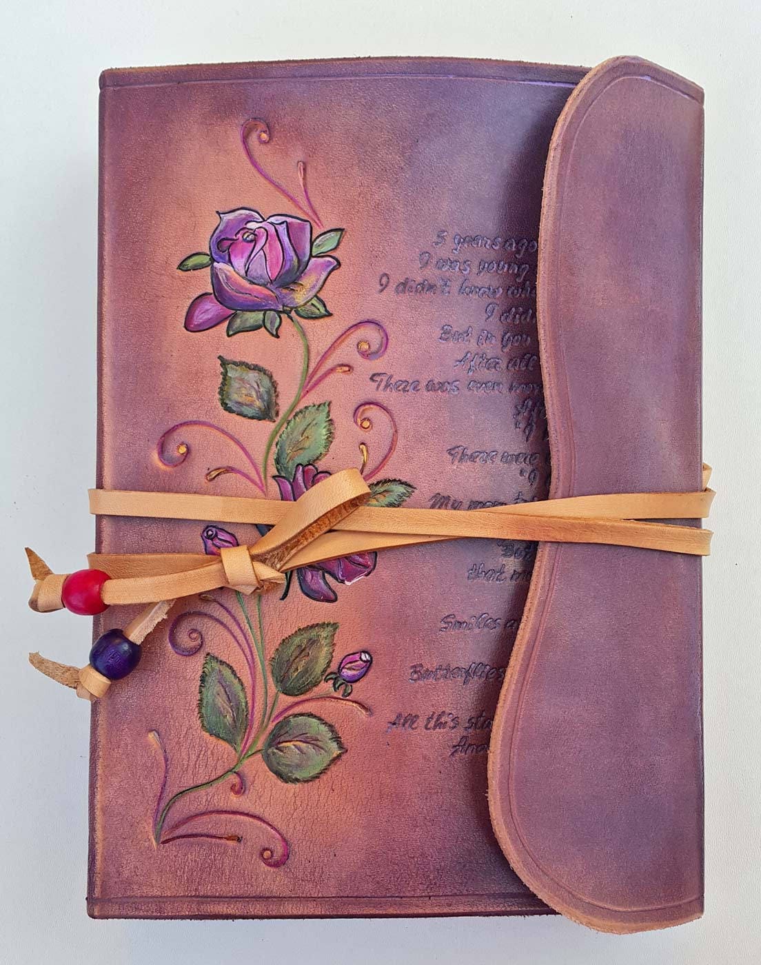 A 5 Leather Journal Custom Designs Engraved on Both Sides of - Etsy UK